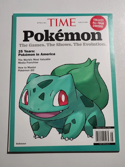 TIME MAGAZINE 2024 POKEMON Bulbasaur Special Edition 25 Years Pokemon ...