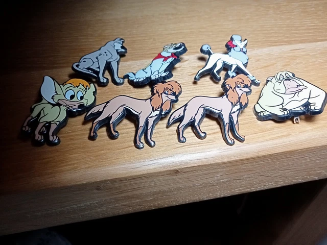 DISNEY OLIVER &CO Pin Badges x 7 Collectible Vintage £10.99 - PicClick UK