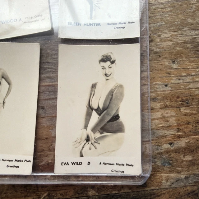 LONDON 1950S 4 striptease burlesque stars Maxine Ellis Eva Wild mini ...
