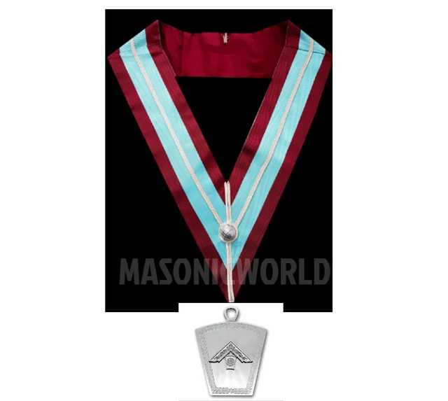 MASONIC REGALIA FREEMASONS English Mark Past Master Collar and Jewel ...