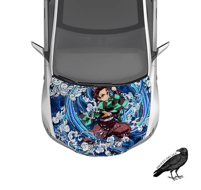 RENGOKU DEMON SLAYER White Anime Hood Wrap Weatherproof Car Decal 50 ...