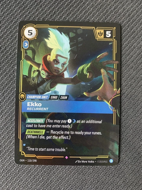 2025 RIFTBOUND LEAGUE Of Legends Ekko # 110/298 Rare Foil Trading Game ...