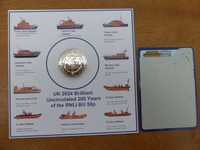 B/U 2024 COIN the 200th Anniversary of the RNLI 50p coin. With free ...
