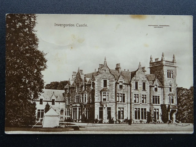 SCOTLAND INVERGORDON CASTLE showing Garden Tent - Old RP Postcard by ...