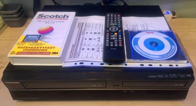 TOSHIBA DVR20KB VHS DVD Recorder Copy VHS to DVD New Remote & Set Up Guide £159.99 - PicClick UK