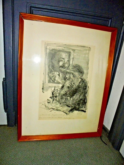 WIDMUNG! BERNHARD HEISIG MAJAKOWSKI GESPRÄCH MIT DEM GENOSSEN LENIN Lithographie EUR 285,00 ...
