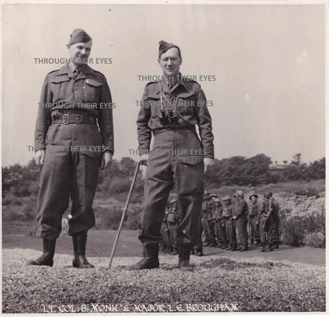 ORIGINAL WW2 PHOTO 32nd Surrey Battalion Home Guard Lt.Col Monk & Major ...