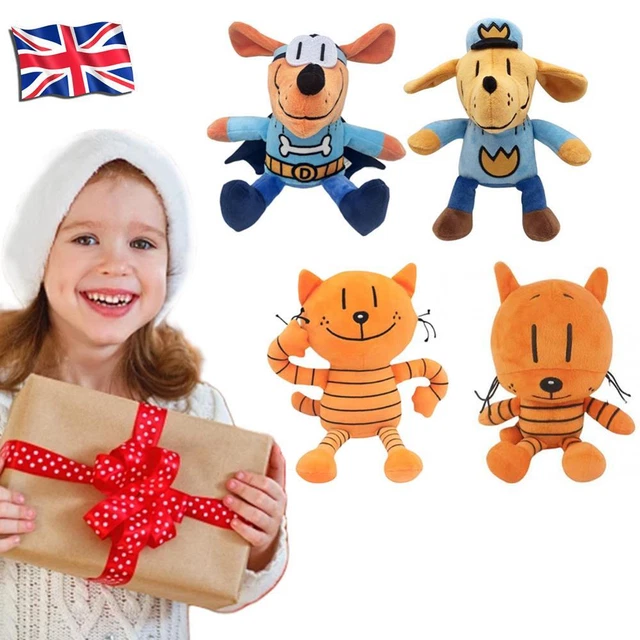 DOGMAN&DOG MAN'S LI'L Petey Plush Toy Cute Detective-Dog Stuffed Toy ...
