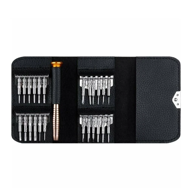 COMPACT PRECISION SCREWDRIVER Set with 25 Interchangeable Bits for DIY ...