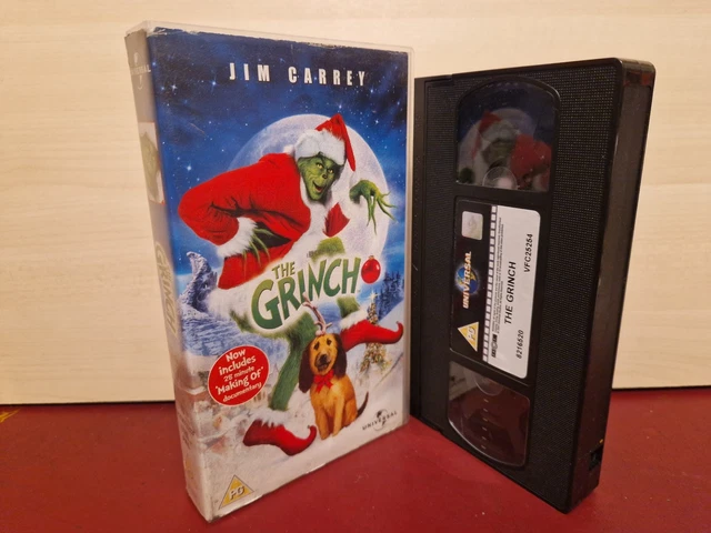 THE GRINCH (VHS, 2002) PG Jim Carrey, Cassette Video Tape Vintage Retro ...