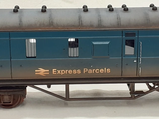 MTH BR BLUE Express Parcels Van, #3 of 3, weathered, (2-Rail) - see ...