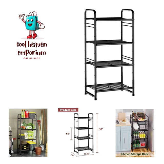 4-TIER HEAVY DUTY Wire Shelving Unit Storage Rack, Stackable Extendable ...