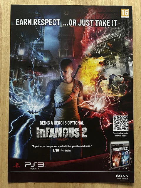 VINTAGE INFAMOUS 2 Playstation 3 PS3 Game Original Advert Advertising £ ...