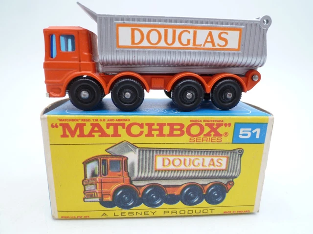 VINTAGE MATCHBOX LESNEY No.51c AEC MAMMOUTH 8 WHEEL TIPPER IN ORIGINAL ...