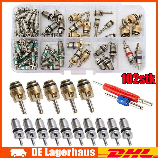 102 TEILIG Auto R134a Klimaanlage Ventile Sortiment KFZ PKW Klima ...