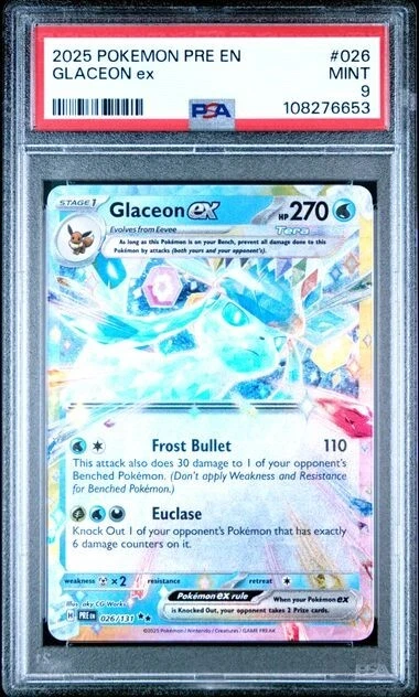 2025 POKEMON PRE En-Prismatic Evolutions #026 Glaceon Ex Psa 9 EUR 21 ...