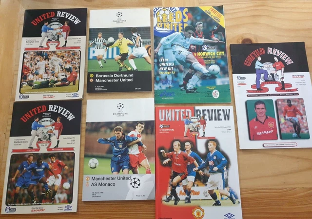 MANCHESTER UNITED FOOTBALL programmes £19.99 - PicClick UK
