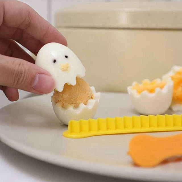 FANCY CUT EGG Cooker Home Boiled Egg for Egg Lace Cutter Mold Tool ...