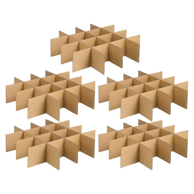 5 PACK CARTON Partitions Cardboard Boxes Packaging with Dividers for ...