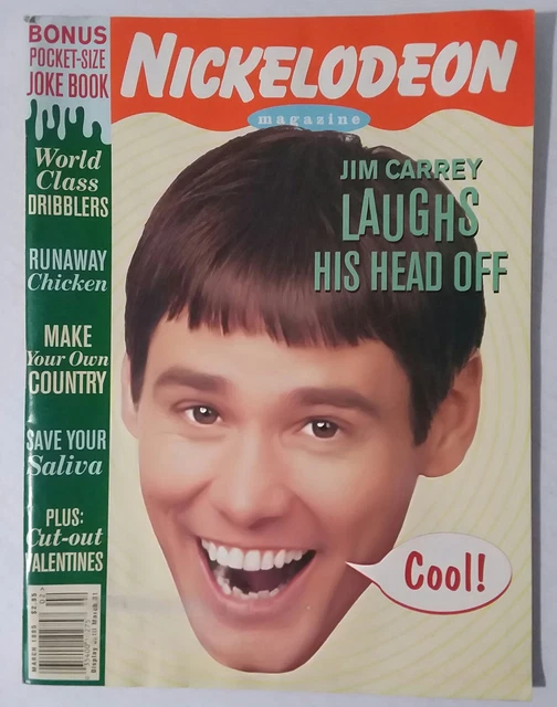 NICKELODEON MAGAZINE (MARCH, 1995) Jim Carrey cover and interview £20. ...