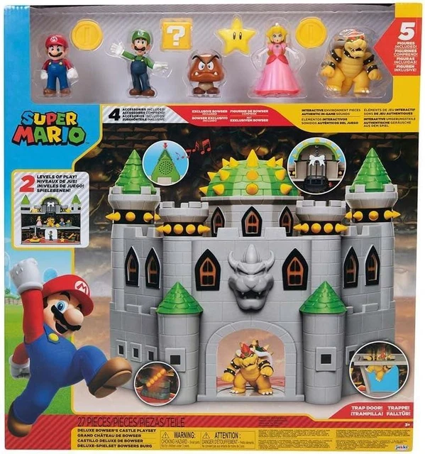 NINTENDO SUPER MARIO Bowser Castle Playset With 5 Super Mario Figures £ ...