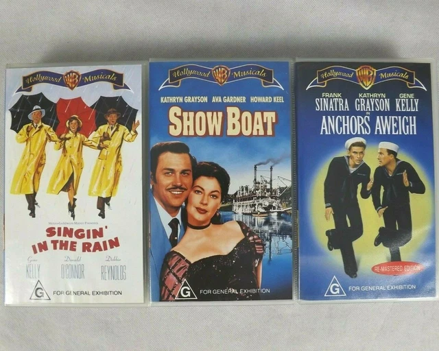 ANCHORS AWEIGH & Singin' in the Rain & Show Boat VHS Tape x 3 Ava ...