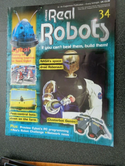 EAGLEMOSS UNUSED REAL Robots Magazine Ultimate ISSUE 34 no parts £4.35 ...