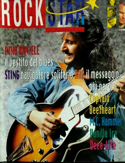 RIVISTA MAGAZINE ROCKSTAR N.126 Mar. 1991 PINO DANIELE CAPTAIN ...