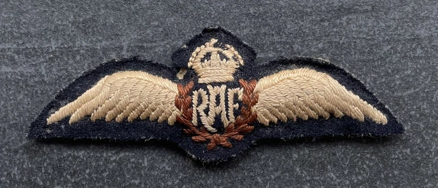 WW2 RAF ROYAL Air Force Pilot Wing Padded Original Cloth Badge Press ...