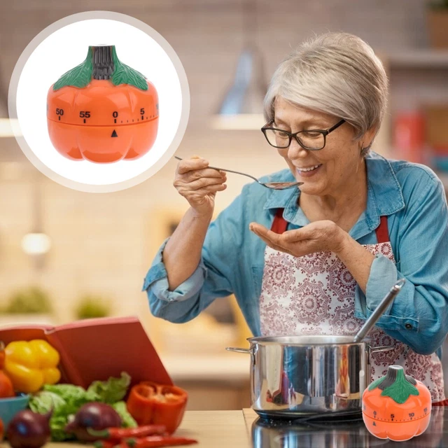 PUMPKIN KITCHEN TIMER Mechanical Digital Countdown Exercise Cooking ...