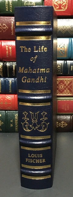 LIFE OF MAHATMA Gandhi Louis Fischer GREAT LIVES Leather Bound EASTON ...