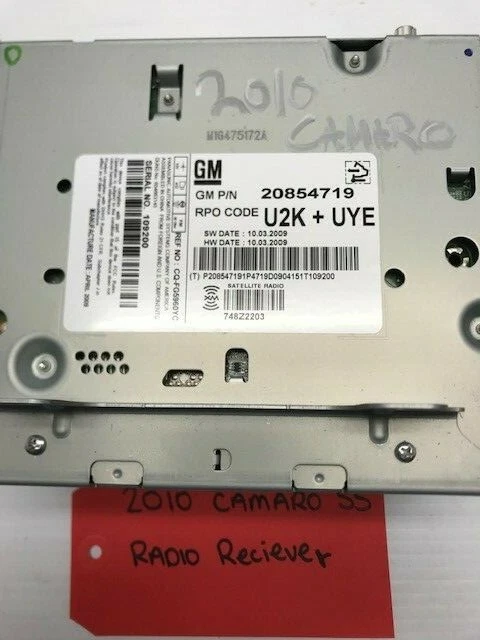UNITÀ TESTA RADIO OEM CHEVROLET CAMARO SS RS U2K UYE 20854719 EUR 43,71 ...