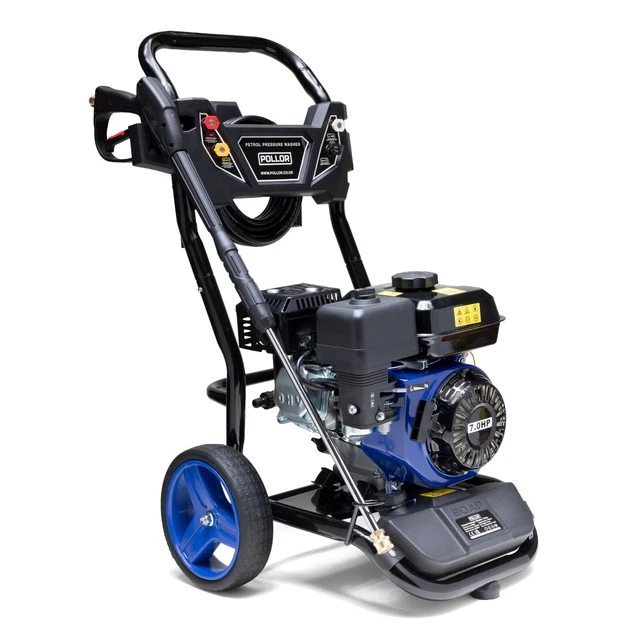POLLOR PETROL PRESSURE Washer 7HP 3950 PSI 5 Nozzles Jet Wash High ...