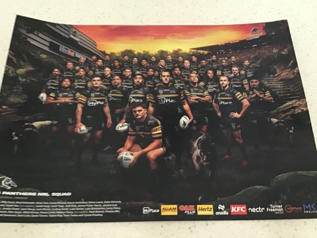PENRITH PANTHERS 2024 LAMINATED NRL RUGBY TEAM PLAYER poster, BARGAIN 2 ...