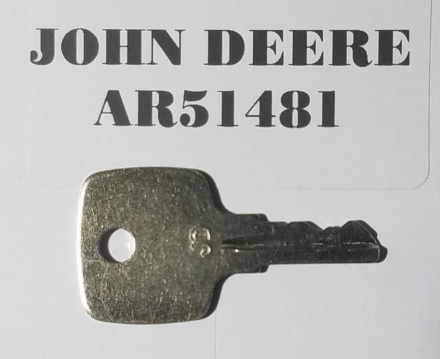 (1) JOHN DEERE KEY, 1 KEY #AR51481 fits many of John Deere JD Heavy ...