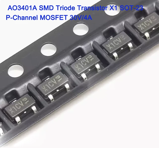 AO3401A SMD TRIODE Transistor X1 SOT-23 P-Channel MOSFET 30V/4A £1.44 - PicClick UK