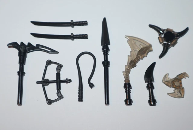 LEGO ® LOT Pack 10 Armes Ninjago Lance Sabres Poignard Arc Lasso Lame ...