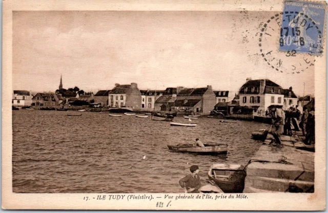 29 ILE TUDY - vue generale de l'ile prise du mole EUR 6,00 - PicClick FR