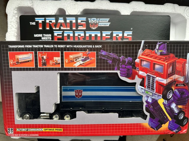 TRANSFORMERS G1 OPTIMUS Prime Action Figure REISSUE Mint BIRTHDAY BLACK ...
