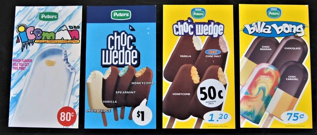 1980 PETERS ADVERTISING signs Choc Wedge Iceman Nestle 90s Choc Wedge ...