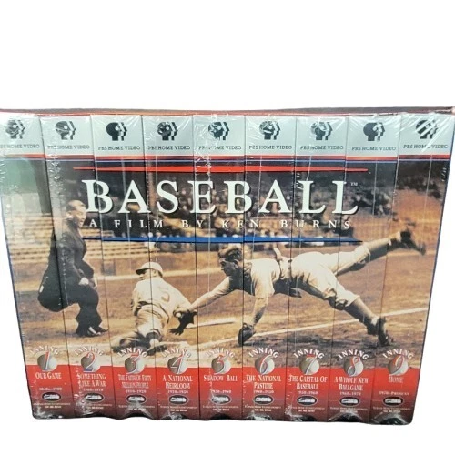 BASEBALL: A FILM by Ken Burns 9 VHS Box Set Collectors Edition Brand ...