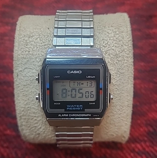 VINTAGE CASIO A-156W Module 596 Alarm Chrono Alarm Japan U 1986 Digital ...
