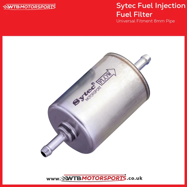 MOTORSPORT FUEL INJECTION Universal Inline Fuel Filter 8mm Sytec £15.99 ...