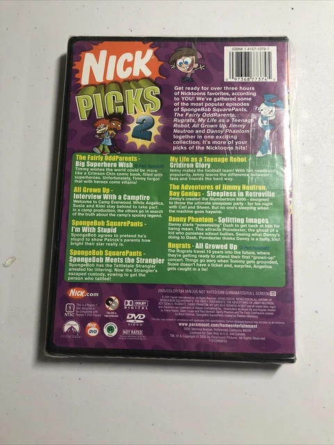 NICK PICKS 2 DVD SpongeBob Fairly OddParents Rugrats New Sealed $27.77 ...