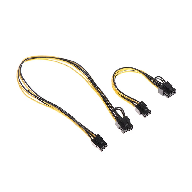 PCI EXPRESS 6PIN to 6+2Pin Power supply Cable GPU 6 pin 8pin power c'YH ...