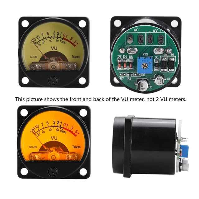 VU LEVEL METER Driver Board with LED Backlight Sound Meter Plastic $32. ...