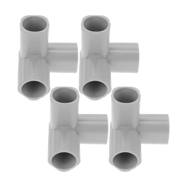 4 PCS T Shaped PVC Pipe Fittings Tee Connectors for DIY PVC Furniture ...
