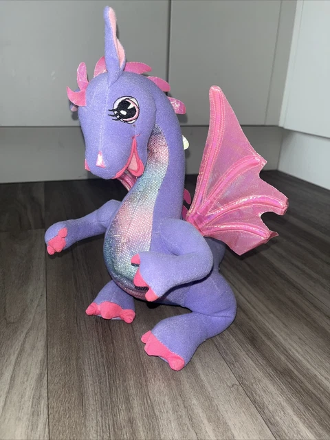 VINTAGE BARBIE RAPUNZEL Penelope Dragon Purple Plush Teddy Toy Early ...