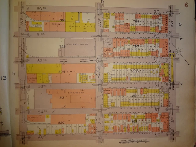 ORIG 1929 BROOKLYN Red Hook Map NYC New York City 2 EUR 48,55 - PicClick FR