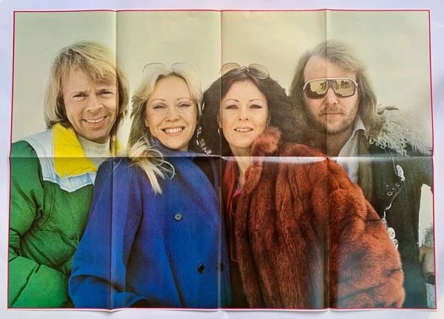 RARE ORIGINAL VINTAGE **ABBA** LARGE POSTER **SWITZERLAND 1979** 84cm x ...